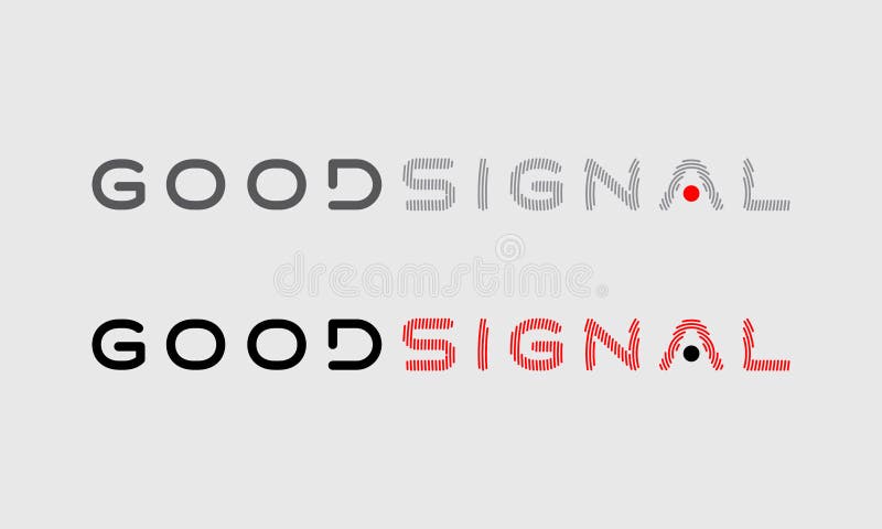 Good Signal Logo Design stock vector. Illustration of font - 245423209