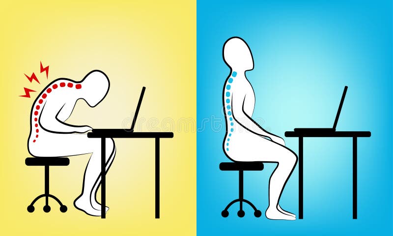 Sitting Posture Stock Illustrations – 7,298 Sitting Posture Stock ...