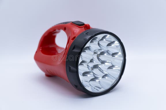 Good Size Big Power Red Flashlight 3 Stock Photo - Image of good, black ...