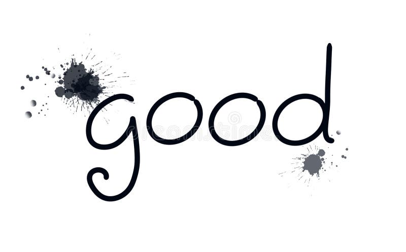 Good Sketch Black White Great Stock Image - Image of white, black ...