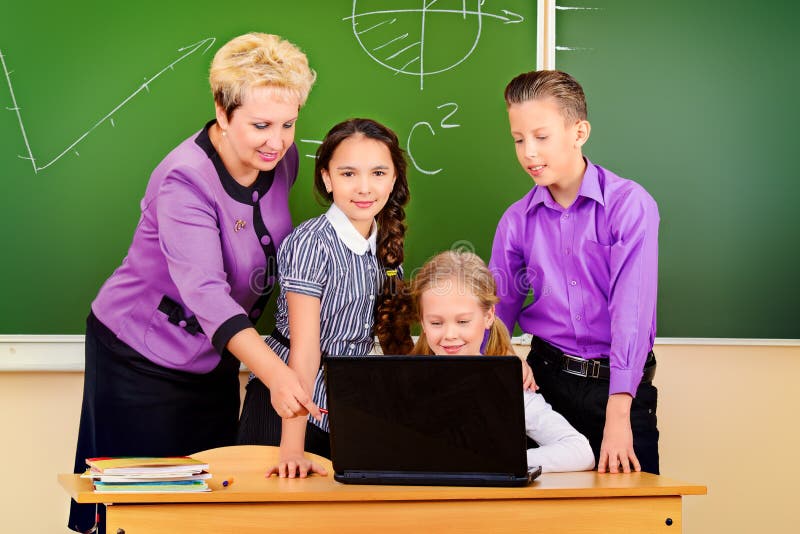Good teacher stock image. Image of childhood, group, happy - 43670093