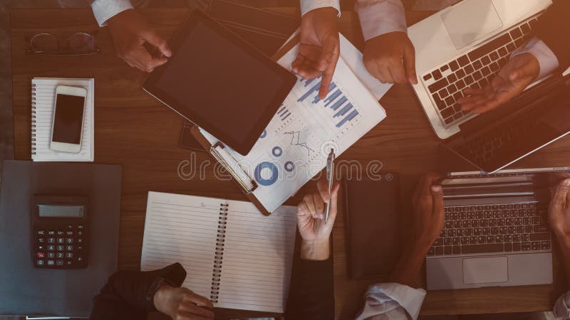 Good Teamwork Meeting in Office, Workplace Stock Photo - Image of ...