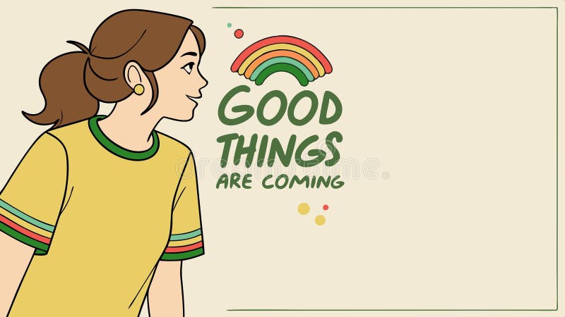 Good Things are Coming Quote, Optimism and Hope Message Vector Design ...