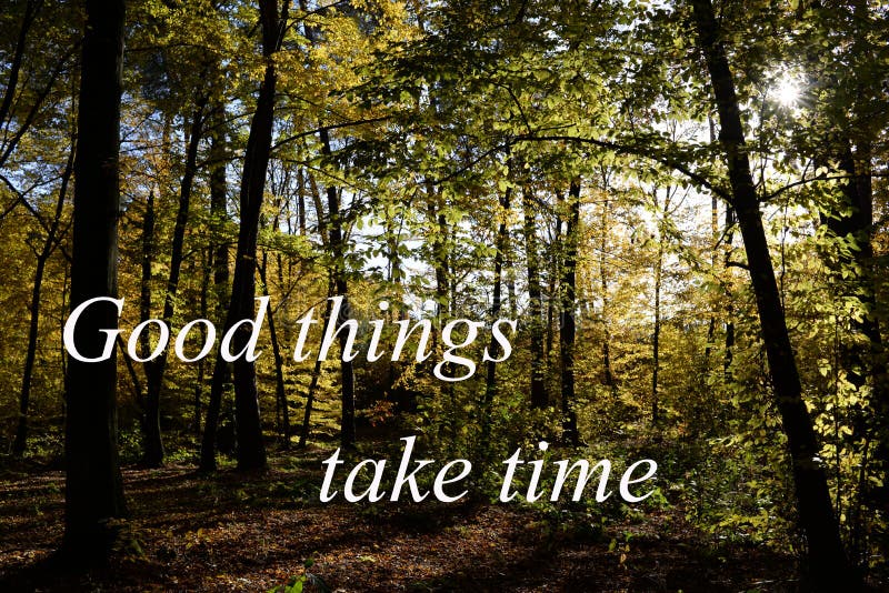 Good things take time stock image. Image of motivation - 192588539