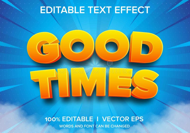 Good Time 3d Vector White Background Text Effect with Modern Style ...