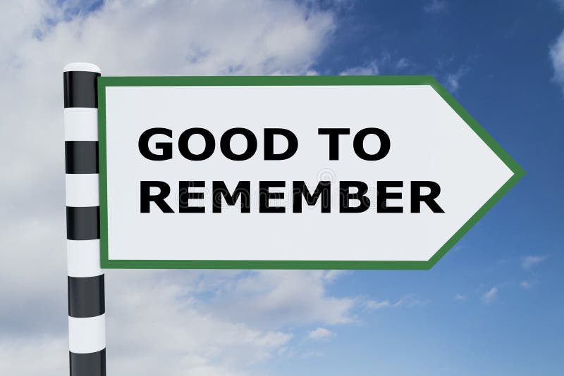 Good to Remember concept stock illustration. Illustration of office ...