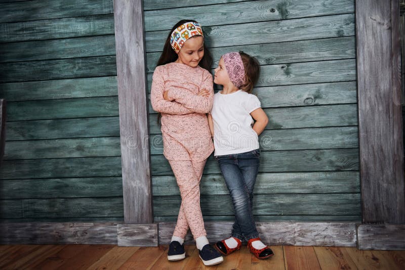 Good Two Girls Posing for the Camera Stock Photo - Image of person ...
