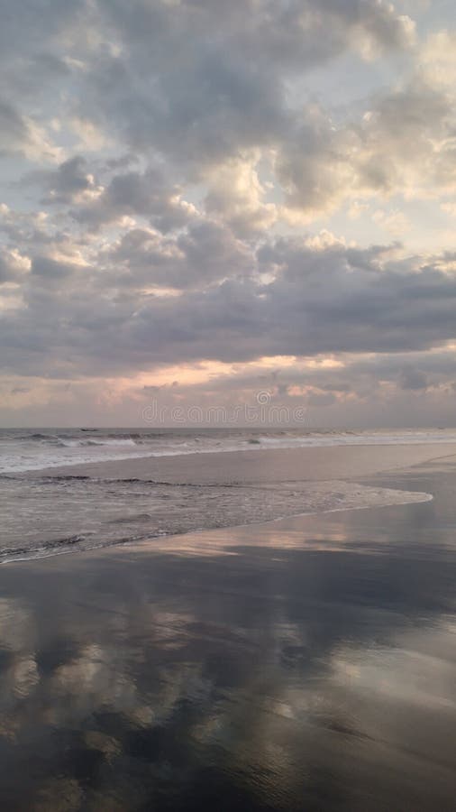 The Good Vibes of Paseban Beach Which Has Fine Black Sand Stock Photo ...