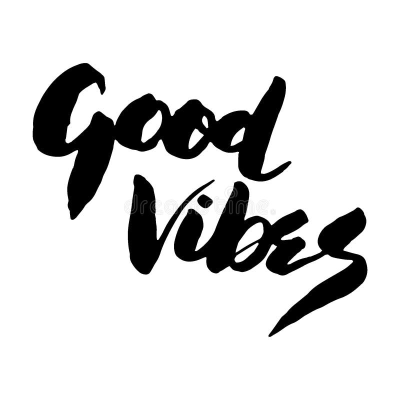 Good Vibes Text. Vector Illustration Decorative Design Stock Vector ...