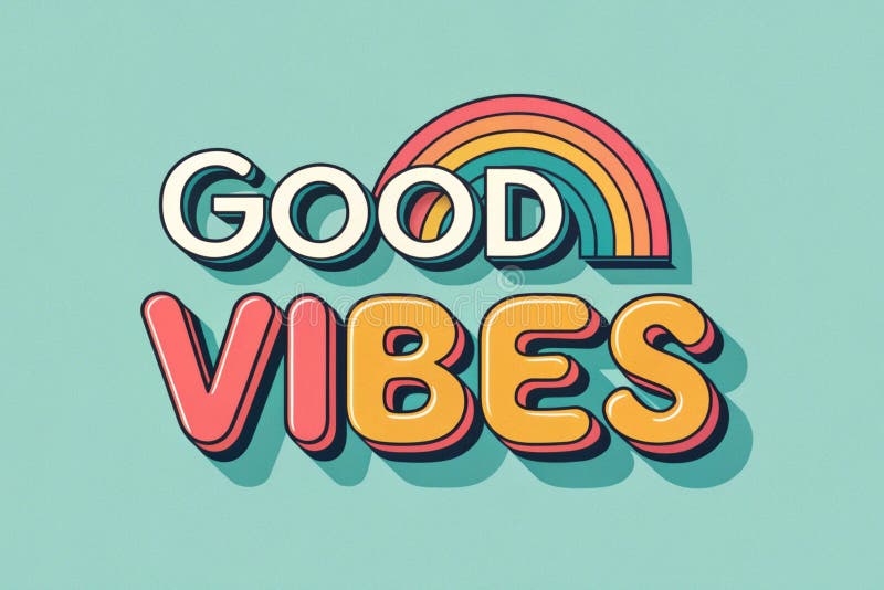 Good Vibes Typography Retro T Shirt and Merchandise - Generated by Ai ...