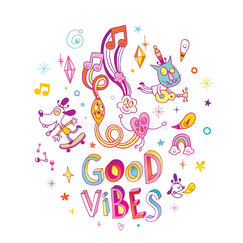 Good Vibes - Vector Illustration Stock Vector - Illustration of message ... Good Vibes - Vector Illustration Stock Vector - Illustration of message ...