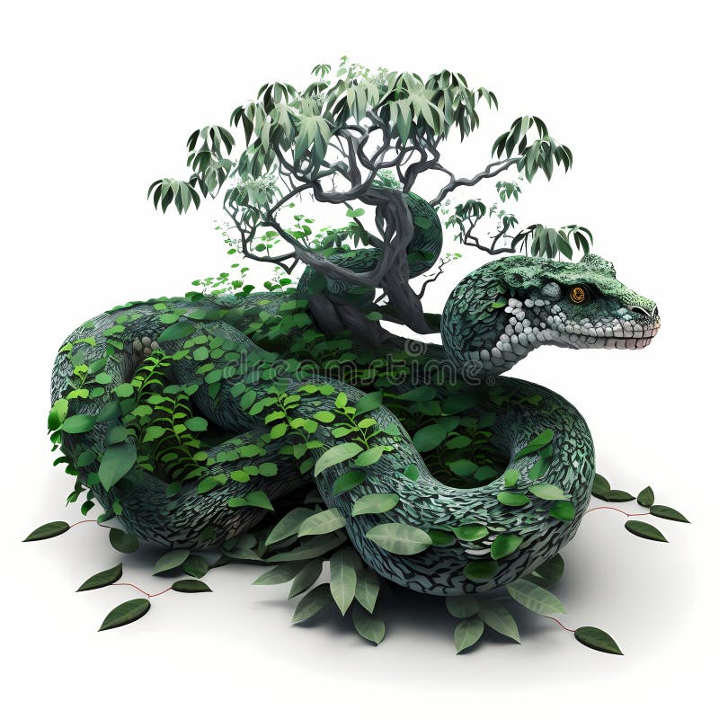 Good View Bush Viper Illustration. Generative AI Stock Illustration ...