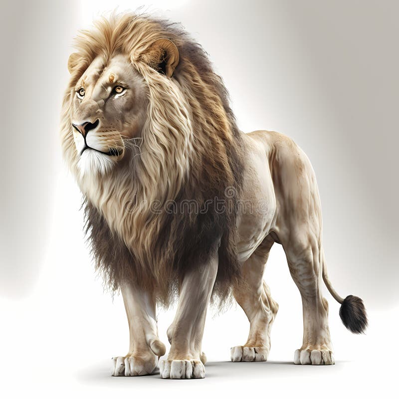 Good View Lion Illustration. Generative AI Stock Illustration ...