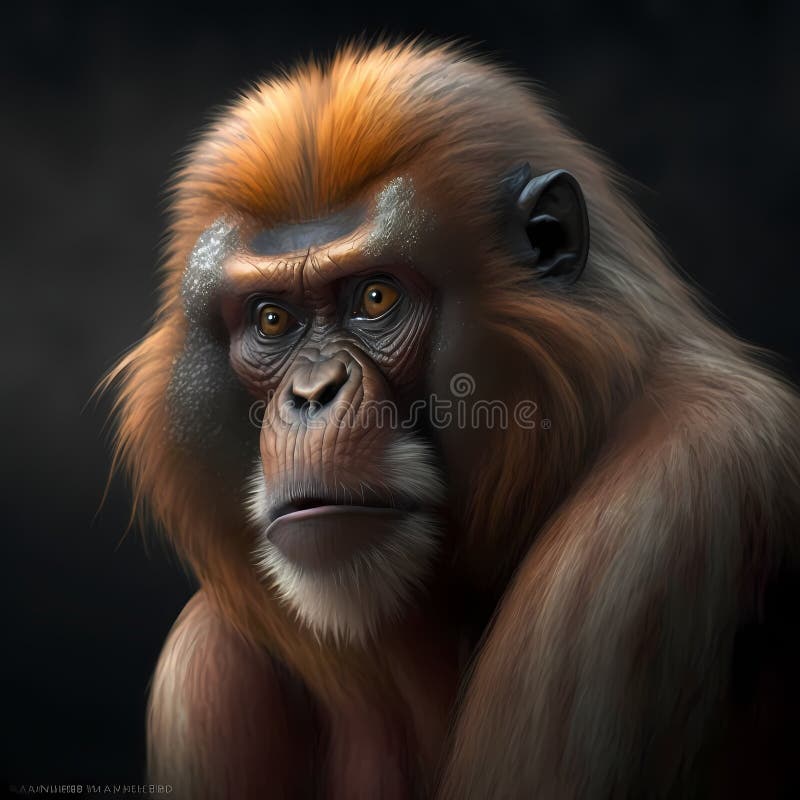 Good View Mandril Illustration. Generative AI Stock Illustration ...