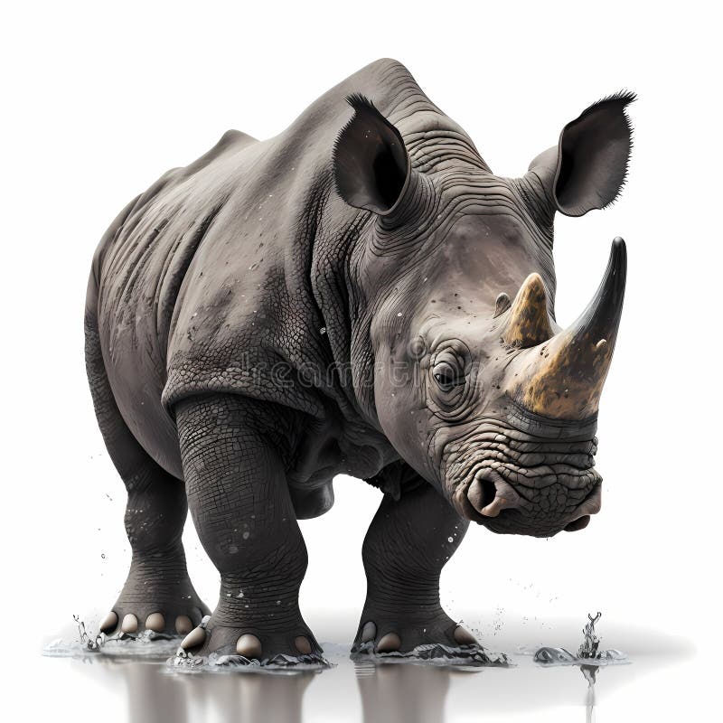 Good View Rhino Illustration. Generative AI Stock Illustration ...
