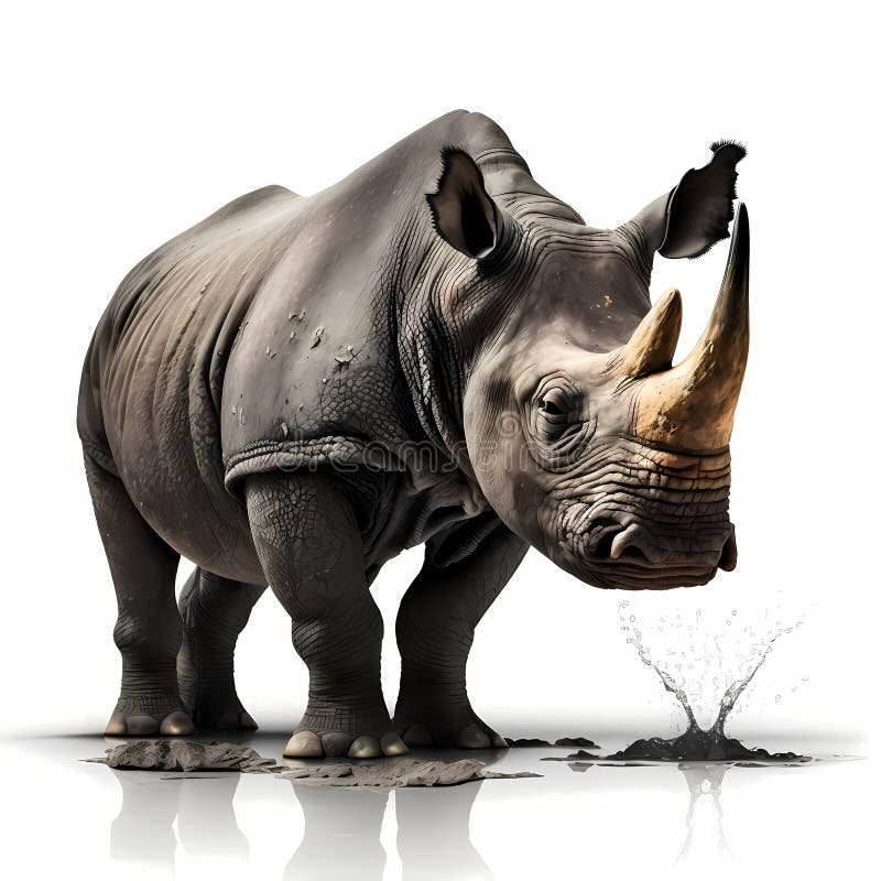 Good View Rhino Illustration. Generative AI Stock Illustration ...