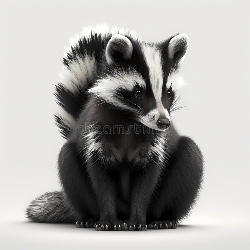 Good View Skunk Illustration. Generative AI Stock Illustration ...