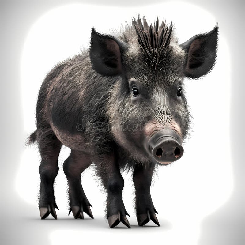 Good View Wild Boar Illustration. Generative AI Stock Illustration ...