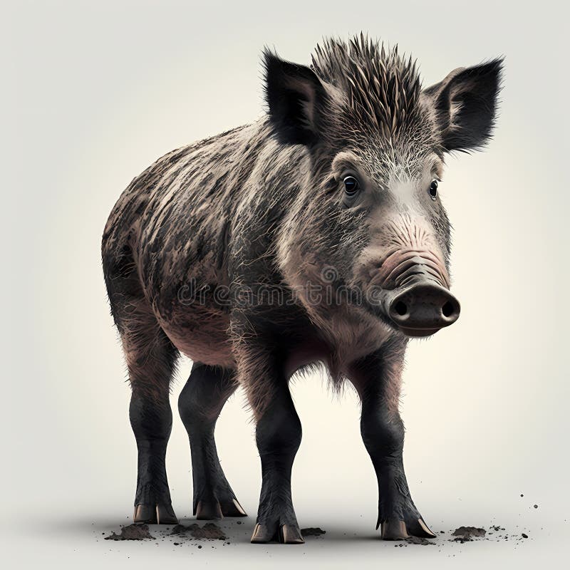 Good View Wild Boar Illustration. Generative AI Stock Illustration ...
