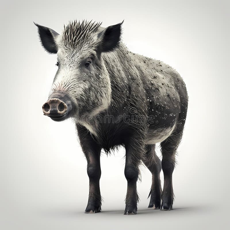 Good View Wild Boar Illustration. Generative AI Stock Illustration ...