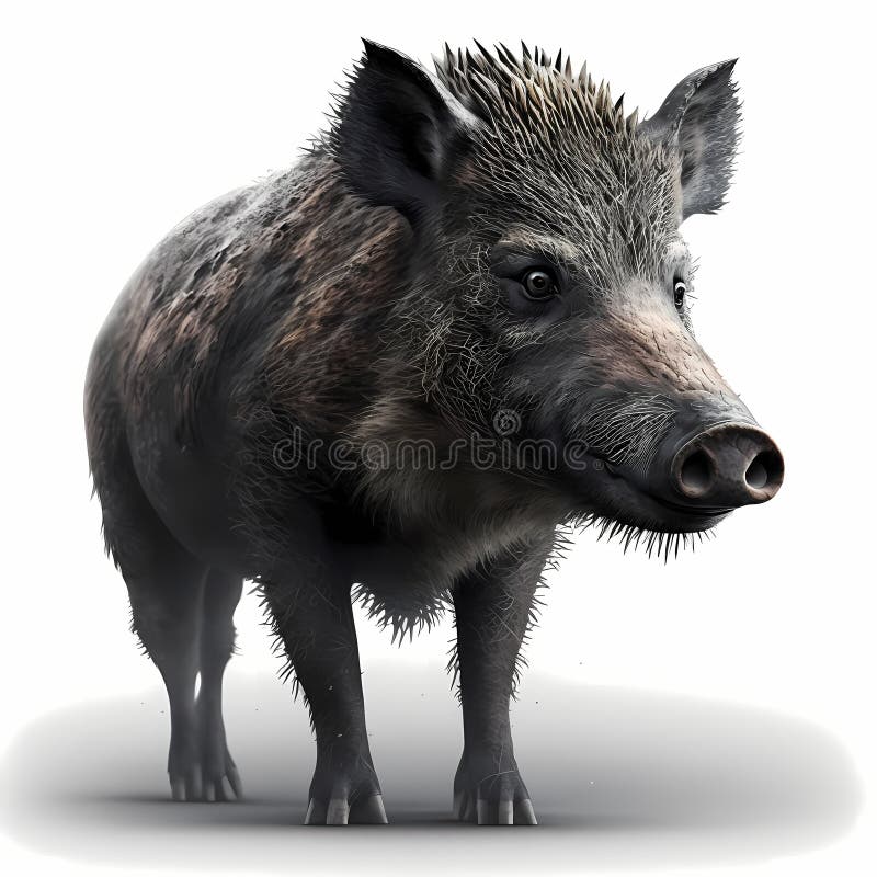 Good View Wild Boar Illustration. Generative AI Stock Illustration ...