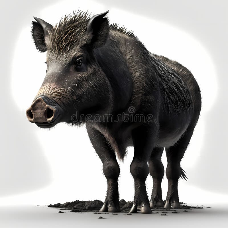Good View Wild Boar Illustration. Generative AI Stock Illustration ...
