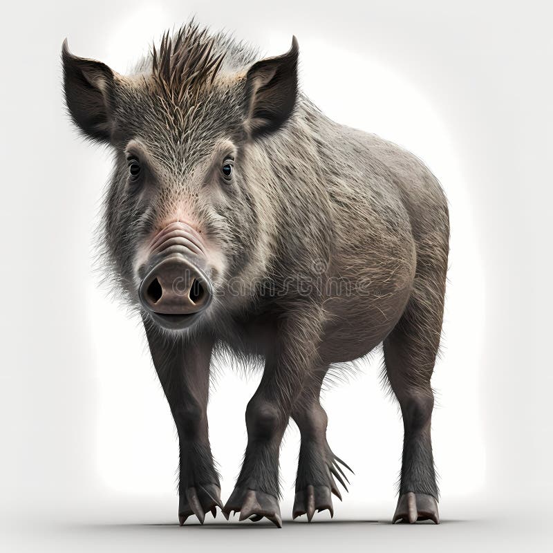 Good View Wild Boar Illustration. Generative AI Stock Illustration ...