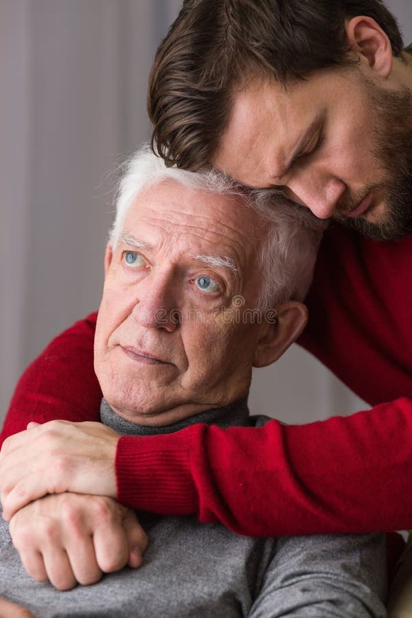 Goodbye between Father and Son Stock Photo - Image of terminally, care ...