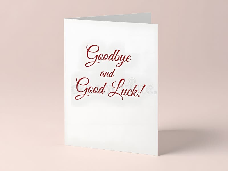 A Goodbye and Good Luck Greeting Card Stock Illustration - Illustration ...