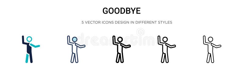 Goodbye Icon in Filled, Thin Line, Outline and Stroke Style. Vector ...