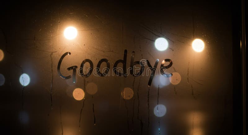 Goodbye on a Rainy Window a Poignant Image Symbolizing Farewell ...