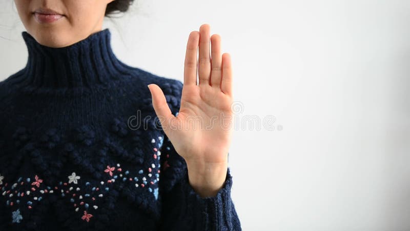 Goodbye- sign language stock video. Video of educated - 37418353