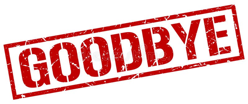 Goodbye Square Isolated Sign Set. Goodbye Stamp Stock Vector ...