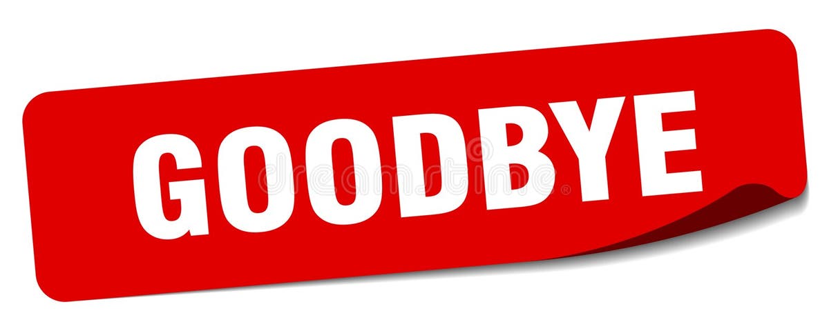 Goodbye Sticker Stock Illustrations – 1,216 Goodbye Sticker Stock ...