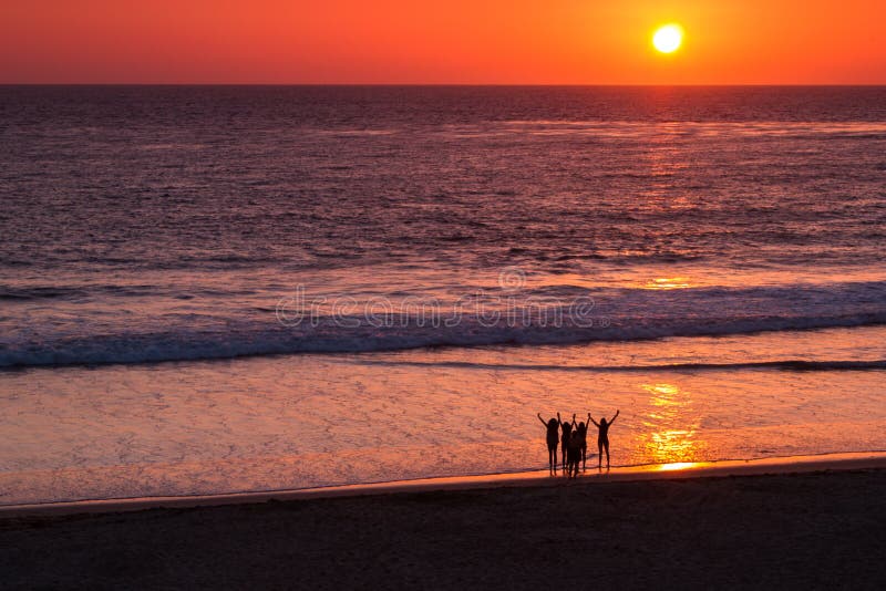 Goodbye Sun stock image. Image of sillouette, surf, people - 42169811