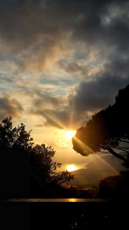 Goodbye stock image. Image of goodbye, sunset, mountain - 79615149