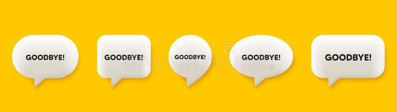 Bye Tag. Leaving or Farewell Message. Continuous Line Art Banner ...