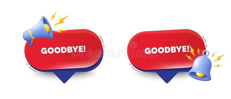 Bye Tag. Leaving or Farewell Message. Continuous Line Art Banner ...