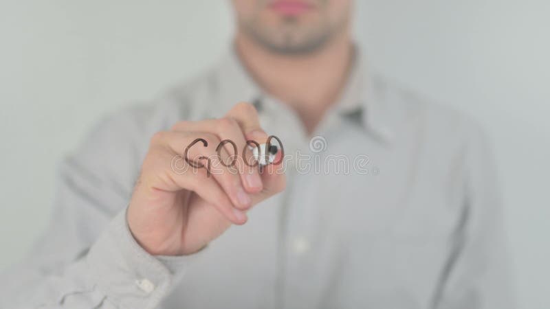 Goodbye, Writing on Screen with Hand Stock Video - Video of business ...