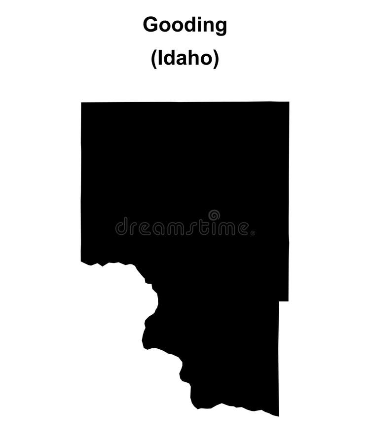 Gooding outline map stock vector. Illustration of idaho - 361544636