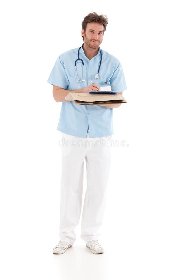 Goodlooking Doctor Smiling at Camera Stock Image - Image of confidence ...
