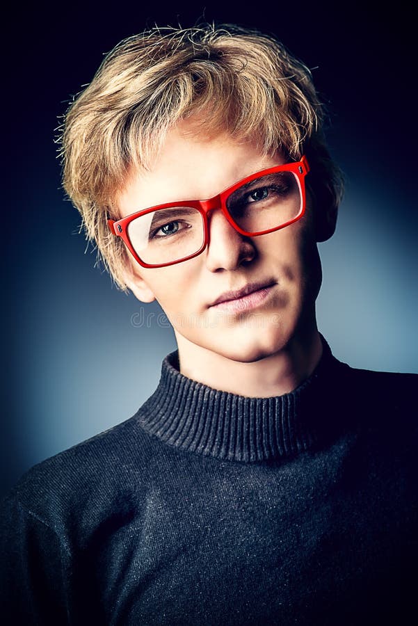 Intelligent face stock image. Image of fashion, indoor - 41310997