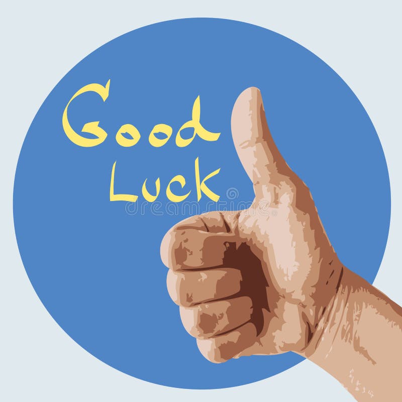 Goodluck Hand Drawn Vector Lettering. Modern Brush Calligraphy. Vector ...