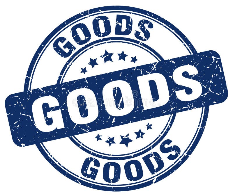 Goods blue stamp stock vector. Illustration of rubber - 119419217