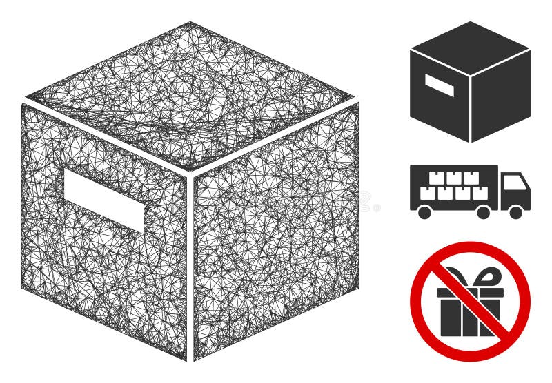Goods Box Polygonal Web Vector Mesh Illustration Stock Vector ...