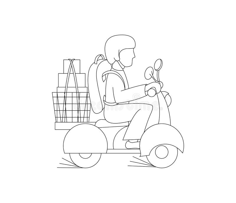 Goods Delivery. Courier Service Stock Vector - Illustration of deliver ...