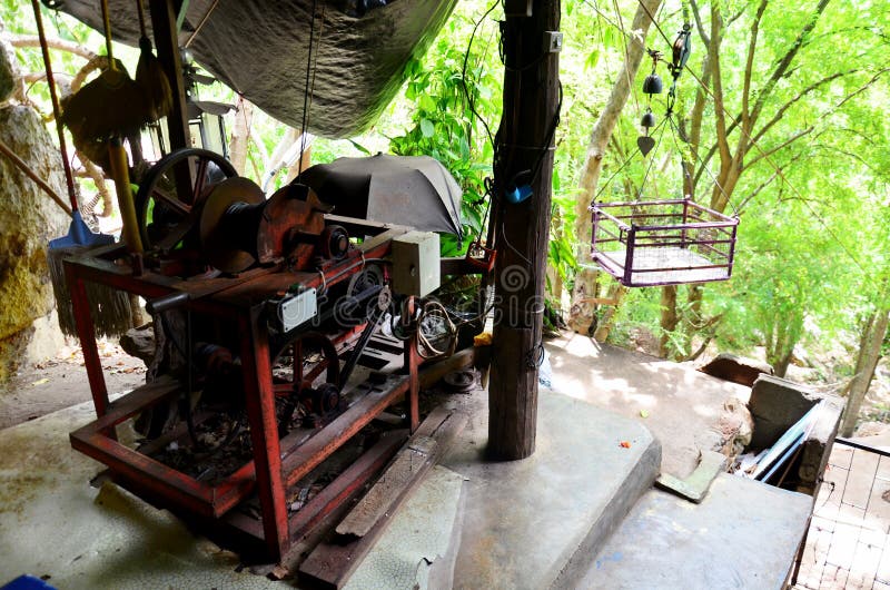 Goods and Equipment Elevator Machine for Move Up and Down Stock Photo ...