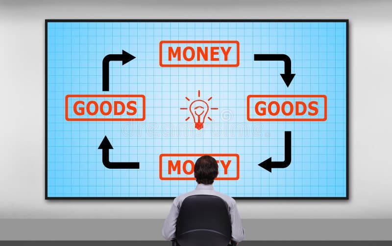 Goods and money scheme stock illustration. Illustration of diagram ...