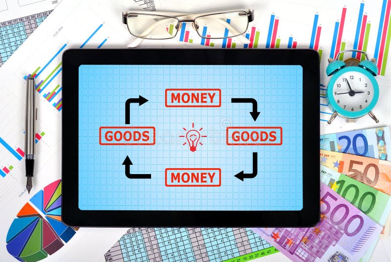 Goods and money scheme stock photo. Image of lamp, innovation - 53027416