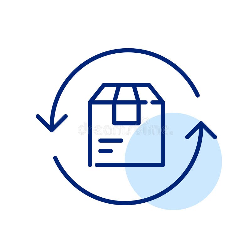 Goods Return or Exchange Symbol. Delivery Parcel Box and Return Arrows ...